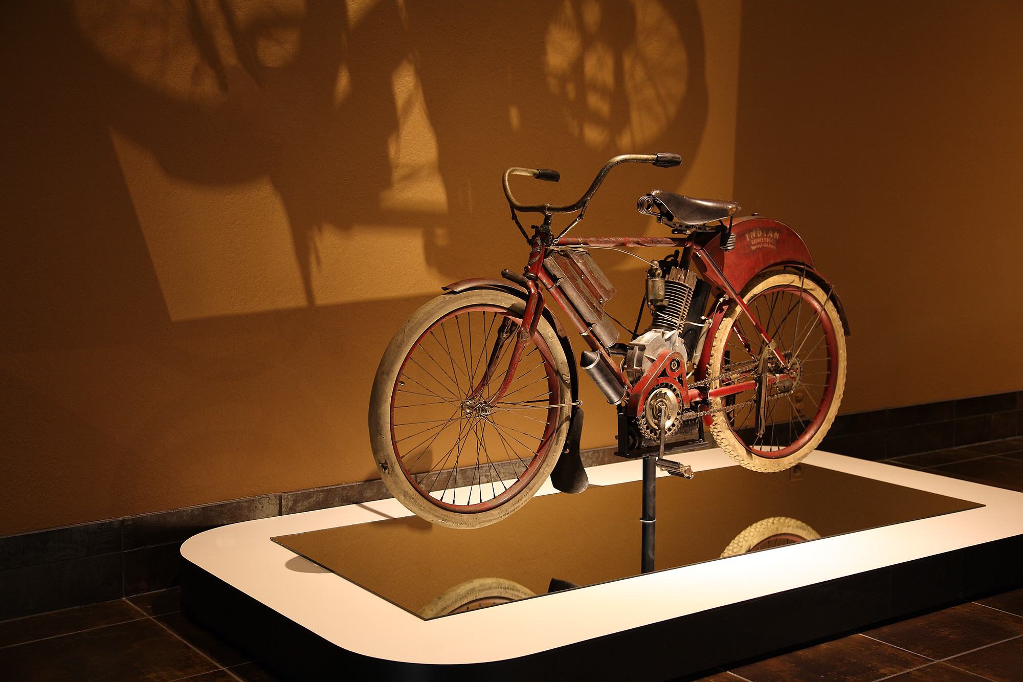 1908 Indian Camelback Motorcycle - Tellus Museum in Cartersville, Georgia